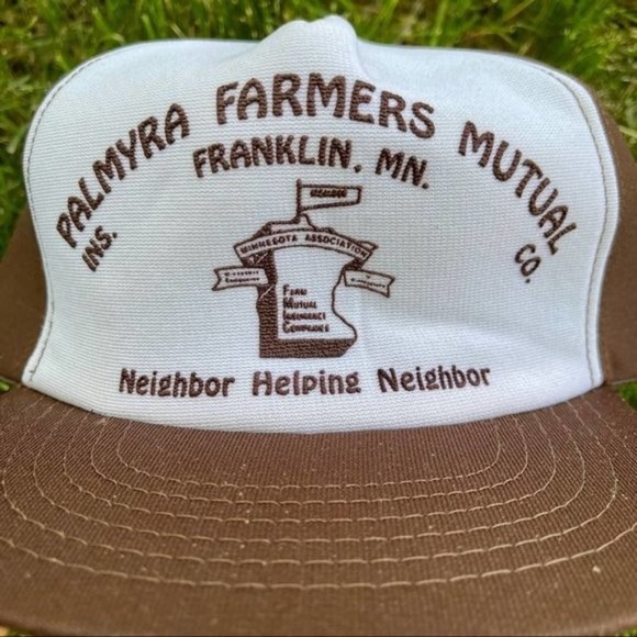 Vintage | Accessories | Vtg Trucker Snapback Hat Farmers Mutual Mn ...